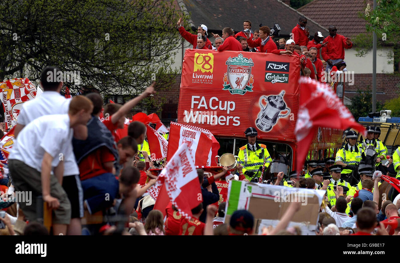 SOCCER Parade Liverpool Stock Photo - Alamy