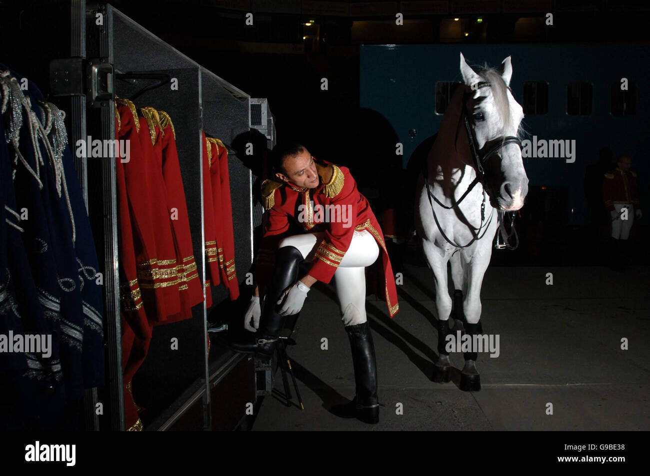 Lipizzaner stallion rider Redha Gharsa with horse Patrizia as he ...