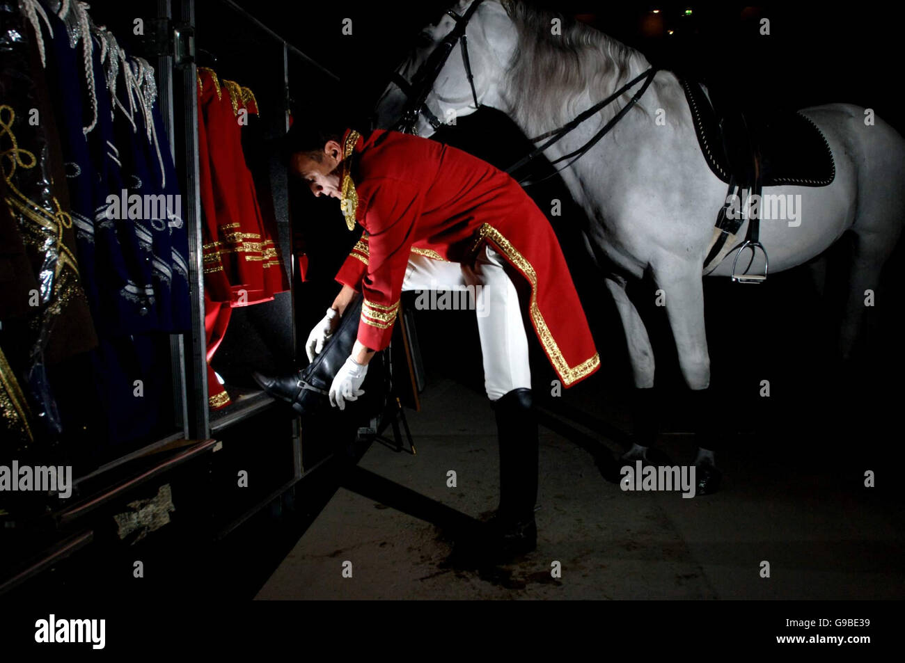 Lipizzaner stallion rider Redha Gharsa with horse Patrizia as he ...
