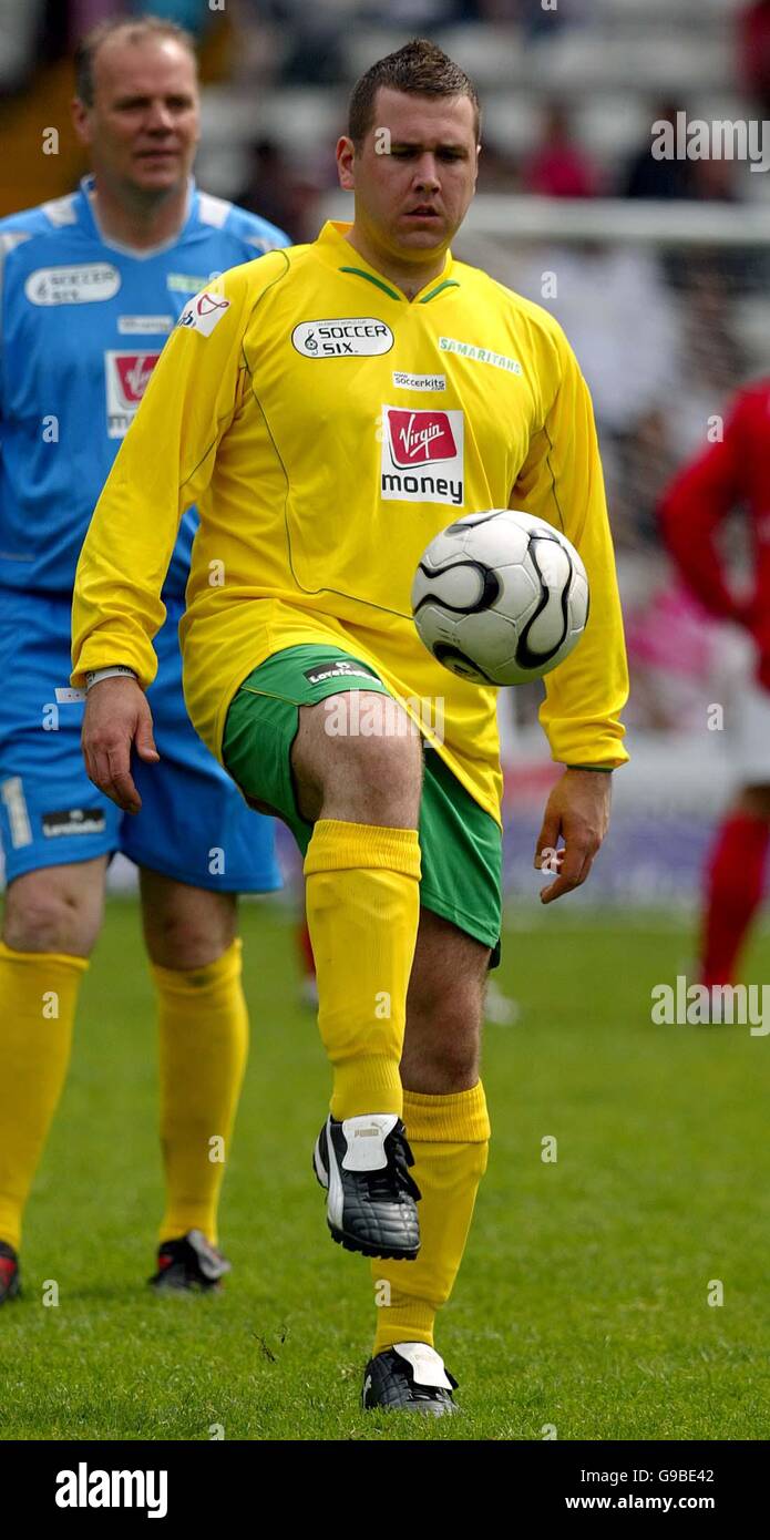 Paul Tulip from the Apprentice during the Soccer Six Finals at ...