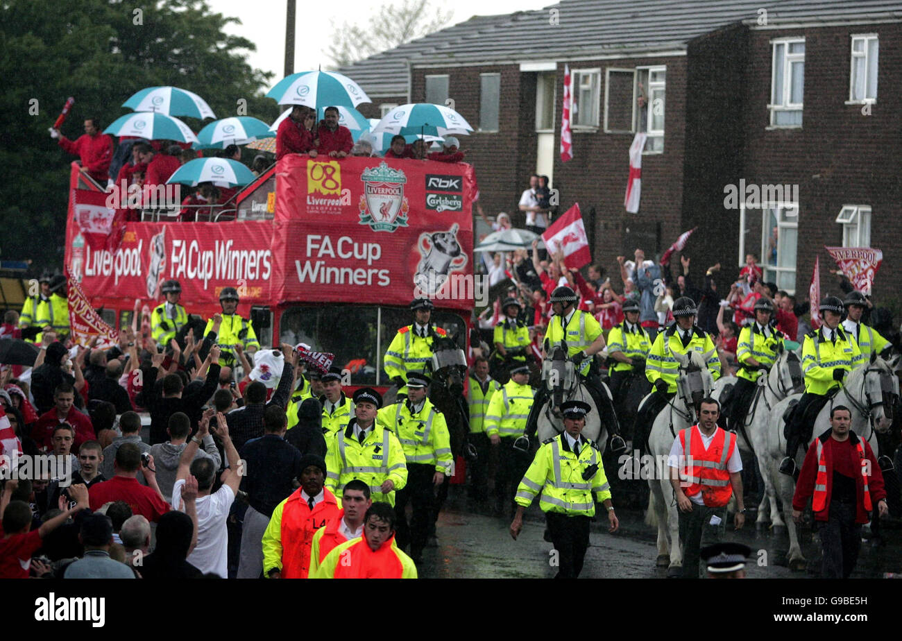 SOCCER Parade Liverpool Stock Photo - Alamy