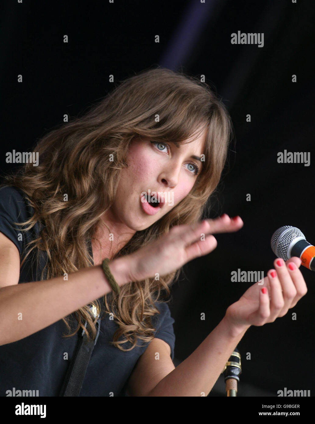 The Zutons performing on stage as part of the Vodafone Live TBA series ...