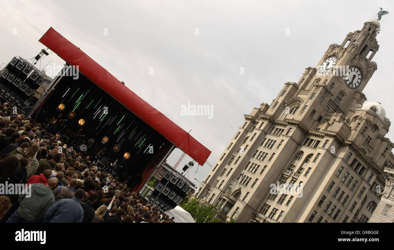 The Zutons performing on stage as part of the Vodafone Live TBA series ...