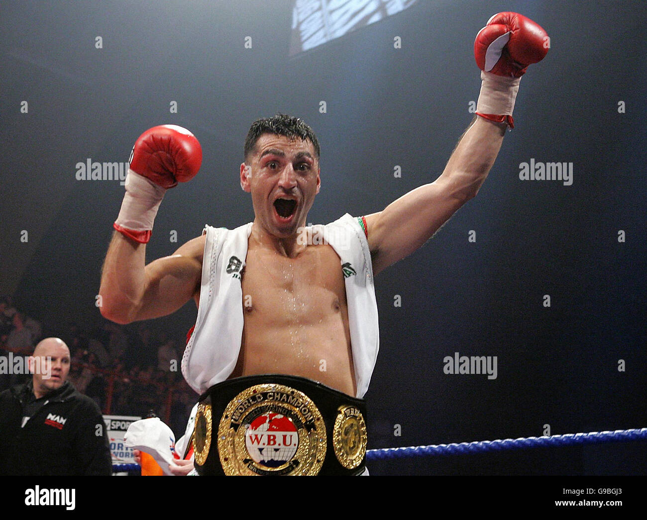 England's Mehrdud Takaloo celebrates after beating Belfast's Eamonn ...