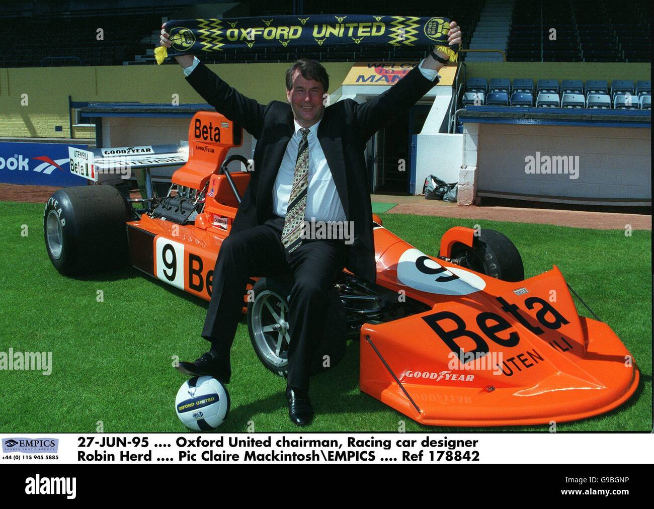 27-JUN-95 .... Oxford United chairman, Racing car designer Robin Herd ...