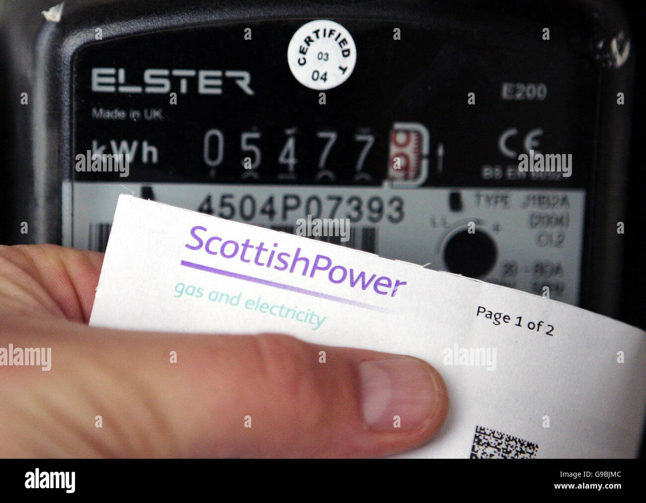 Scottish power bill hi-res stock photography and images - Alamy