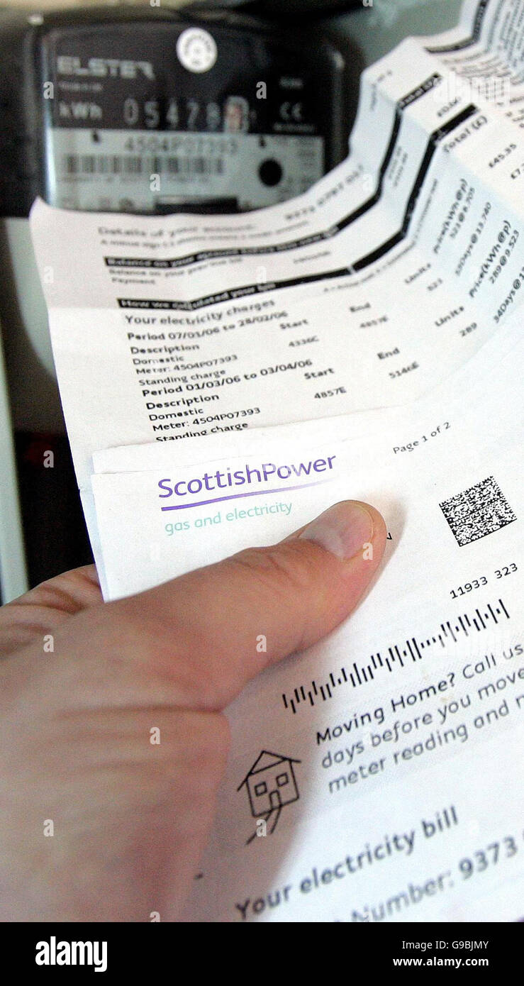Scottish power bill hi-res stock photography and images - Alamy