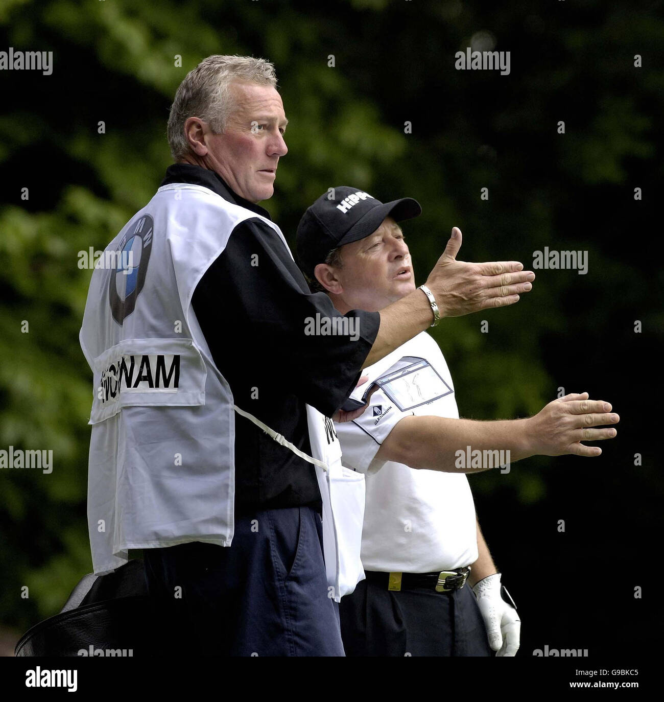 Ryder Cup captain Ian Woosnam (right) discusses the direction of the ...