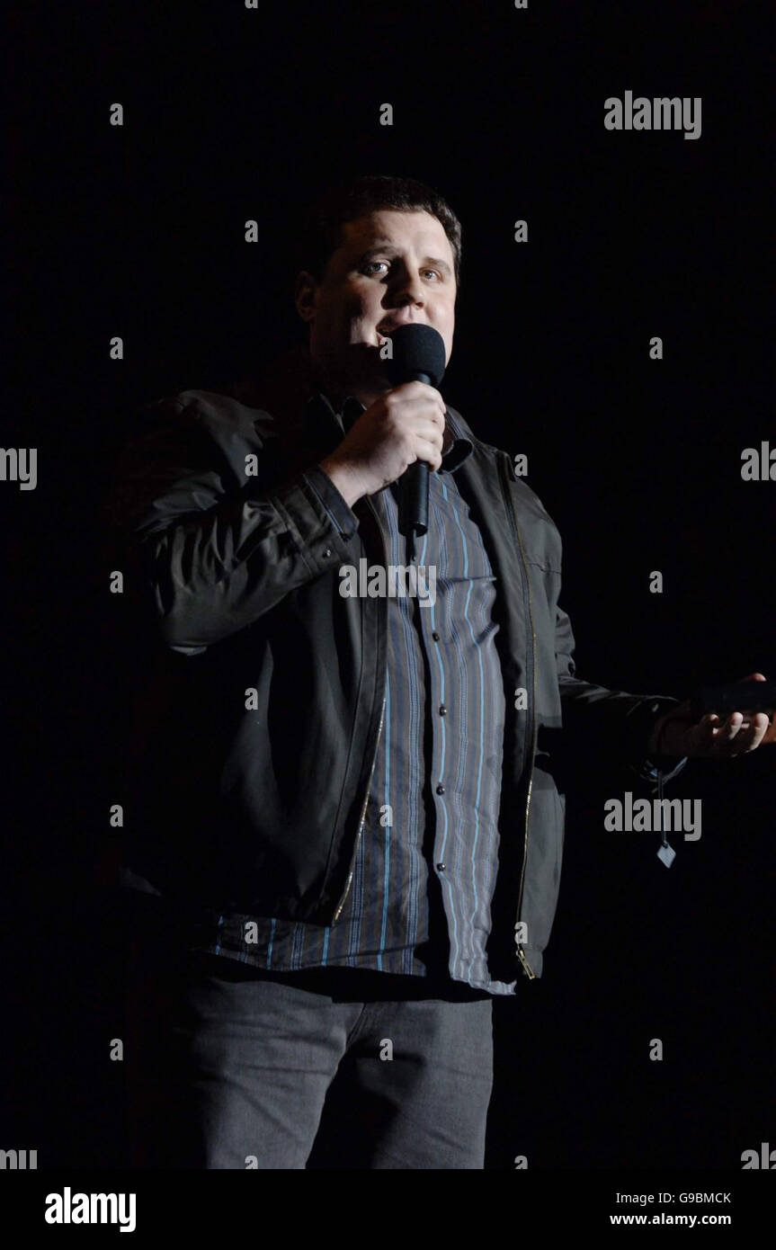 Comedian Peter Kay warms up the crowd before Elton John performs at the ...
