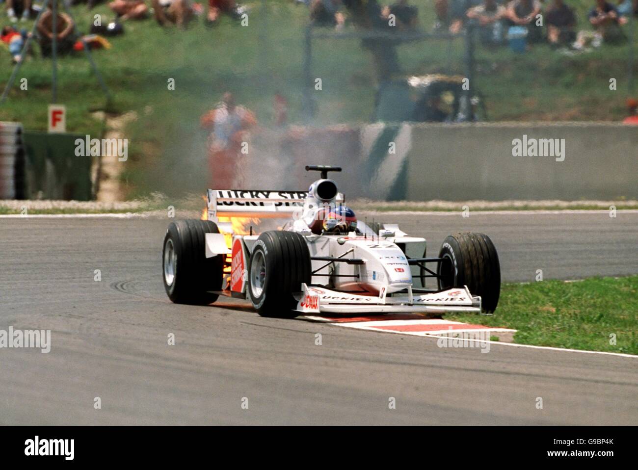 Fire smoke burning crash retire flames flaming heat flame f1 hi-res ...