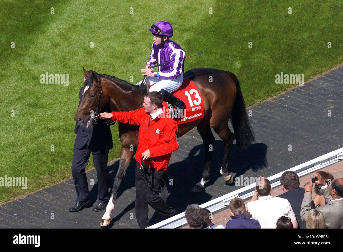 Horse Racing - Vodafone Derby Day - Epsom Downs Racecourse Stock Photo ...