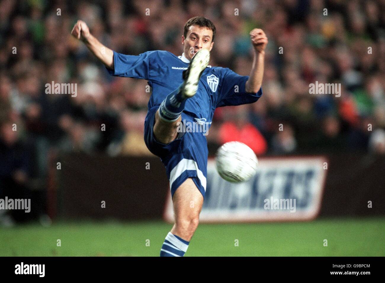 Greeces georgios georgiadis fails to hook the ball away hi-res stock ...