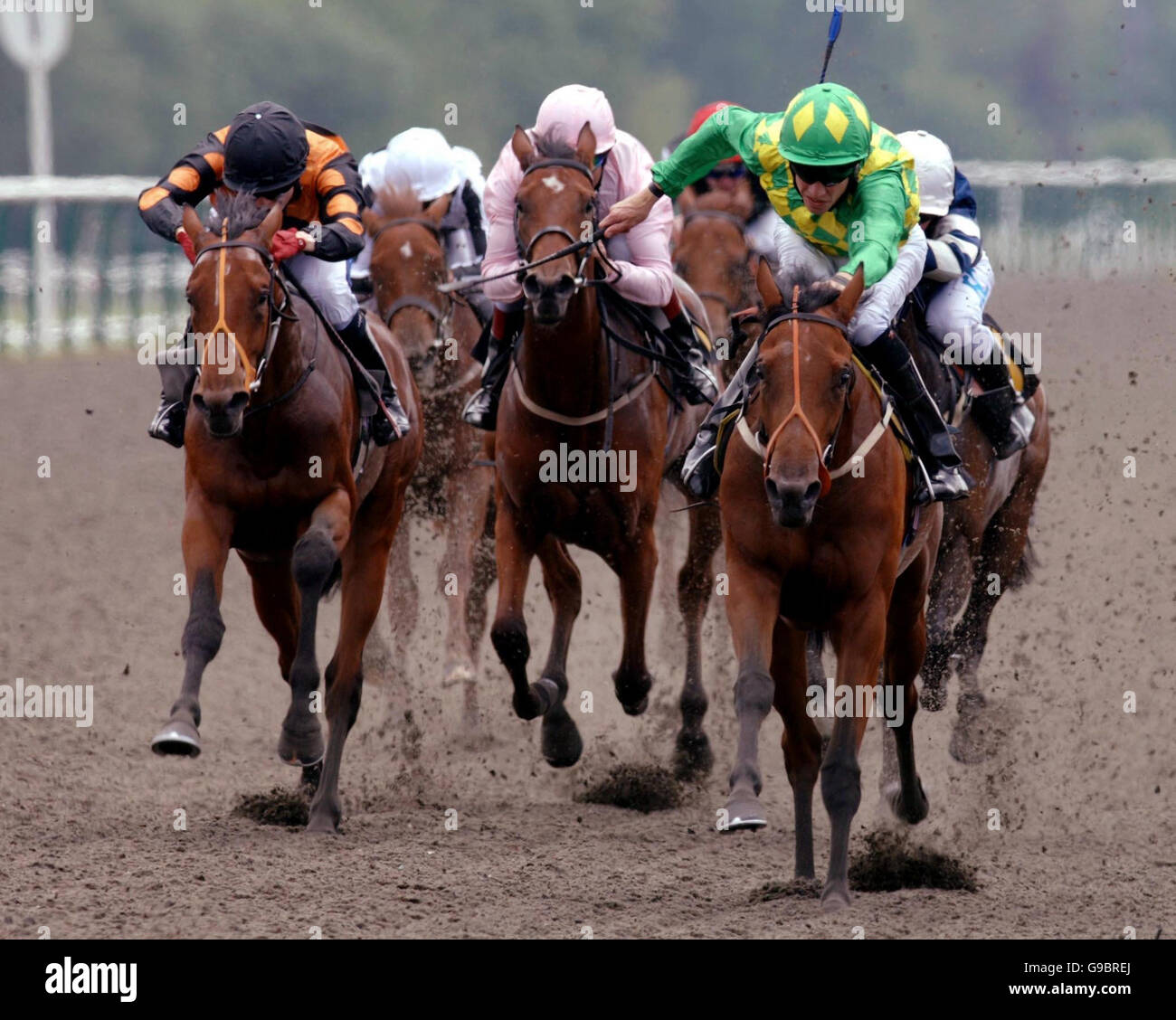 Jockey richard hughes at lingfield races hi-res stock photography and ...
