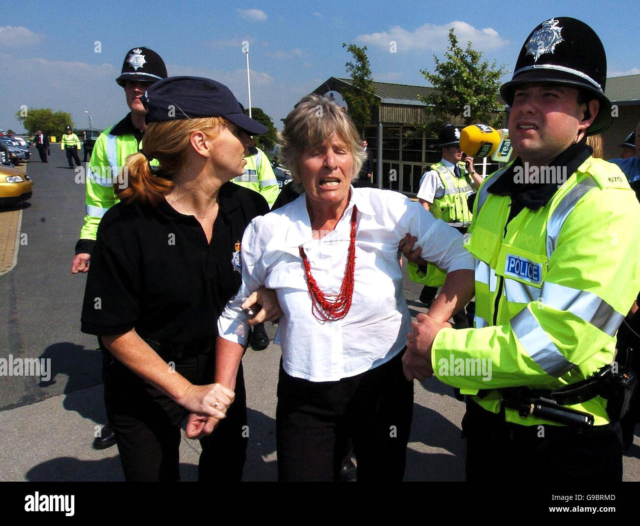 Police arrest veteran peace campaigner Lindis Percy after she shouted ...