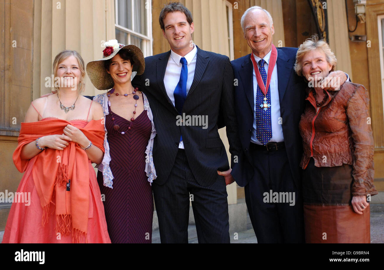 Broadcaster and presenter Peter Snow, second right, after collecting ...