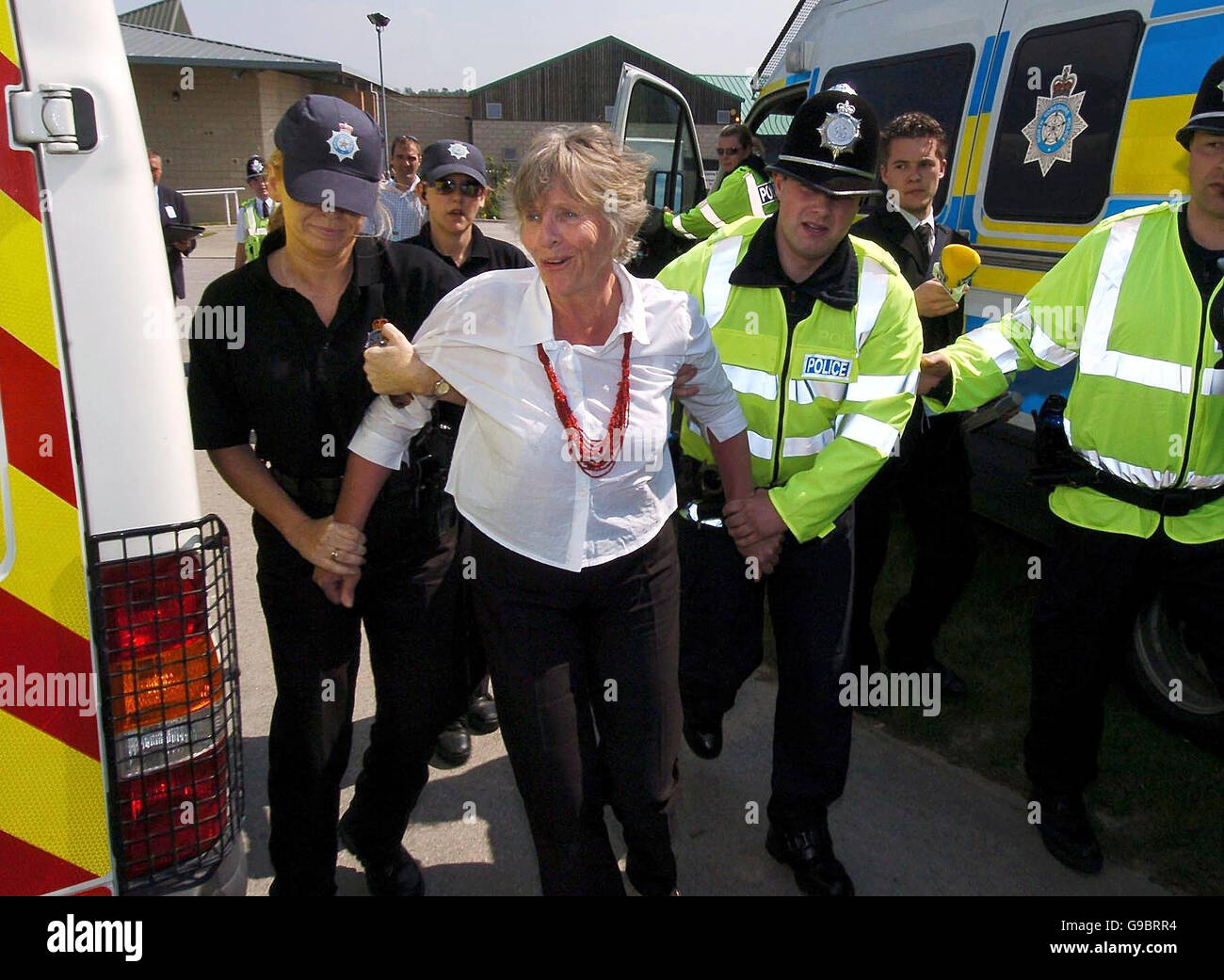Police arrest veteran peace campaigner Lindis Percy after she shouted ...