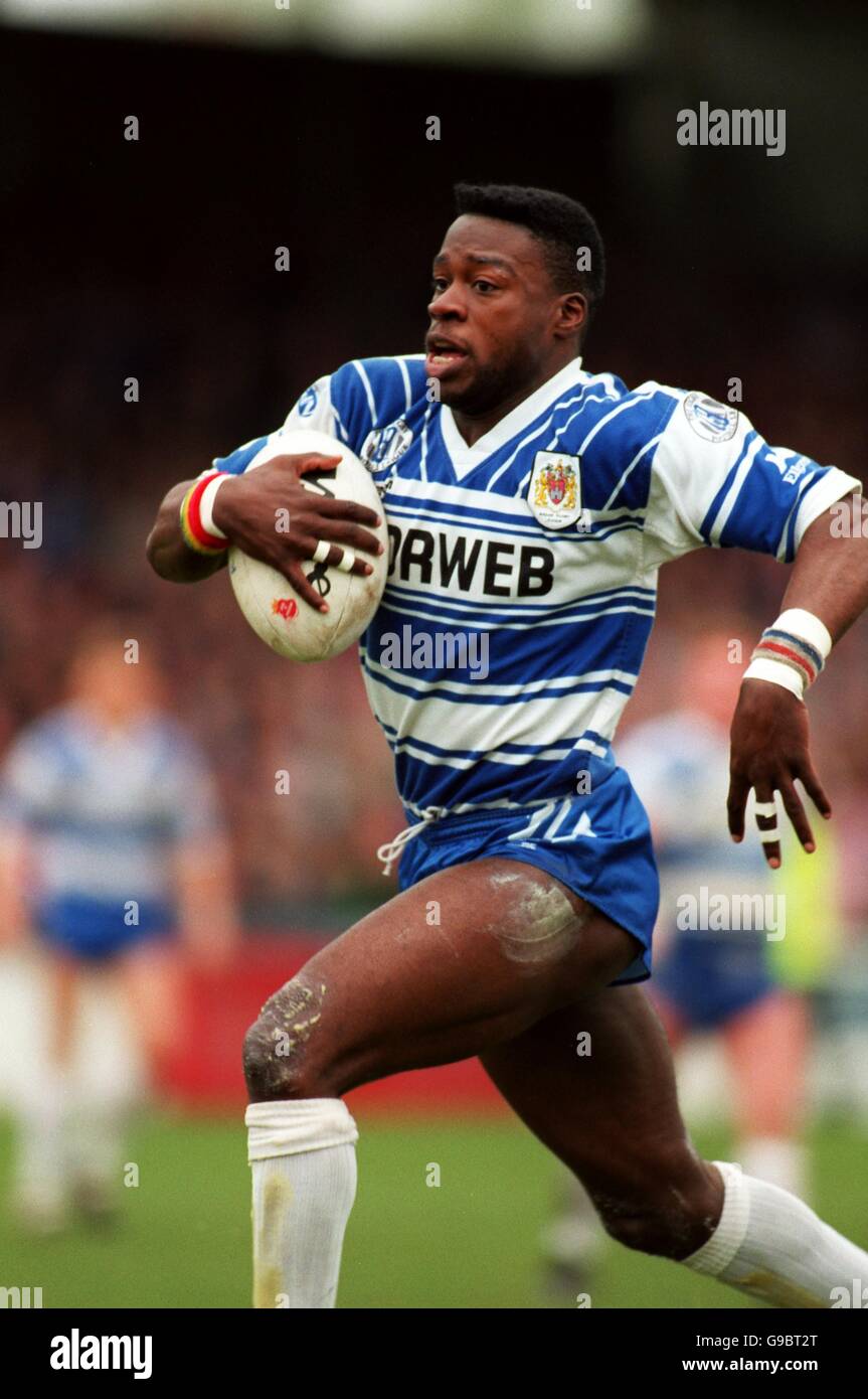 Rugby League. Martin Offiah, Wigan Stock Photo - Alamy
