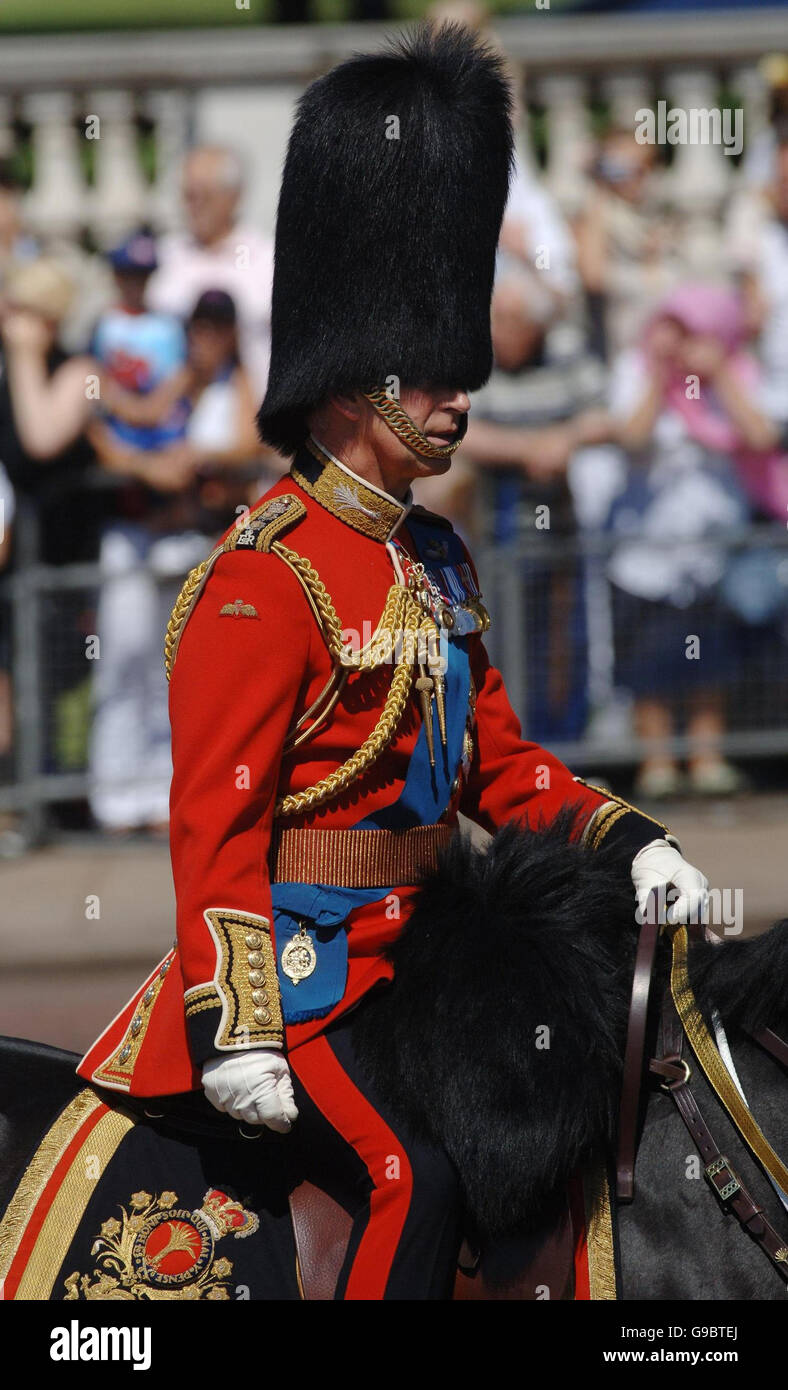 The Prince of Wales, also Colonel of the Welsh Guards, during the ...