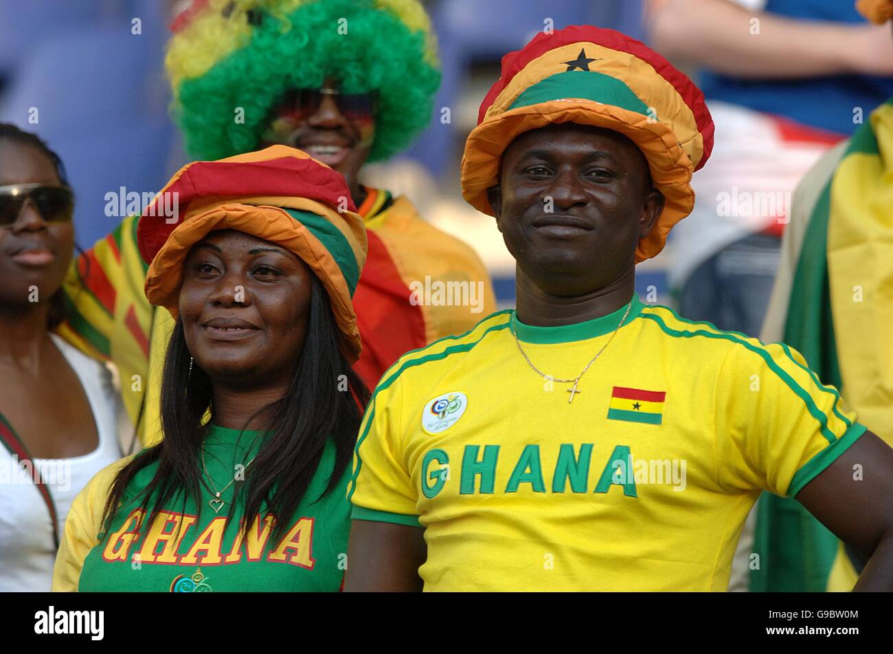 Ghana fans soak up atmosphere prior to game hi-res stock photography ...