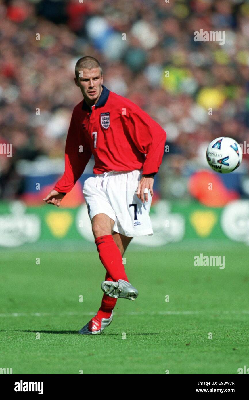 Soccer - Friendly - England v Brazil. England's David Beckham Stock ...