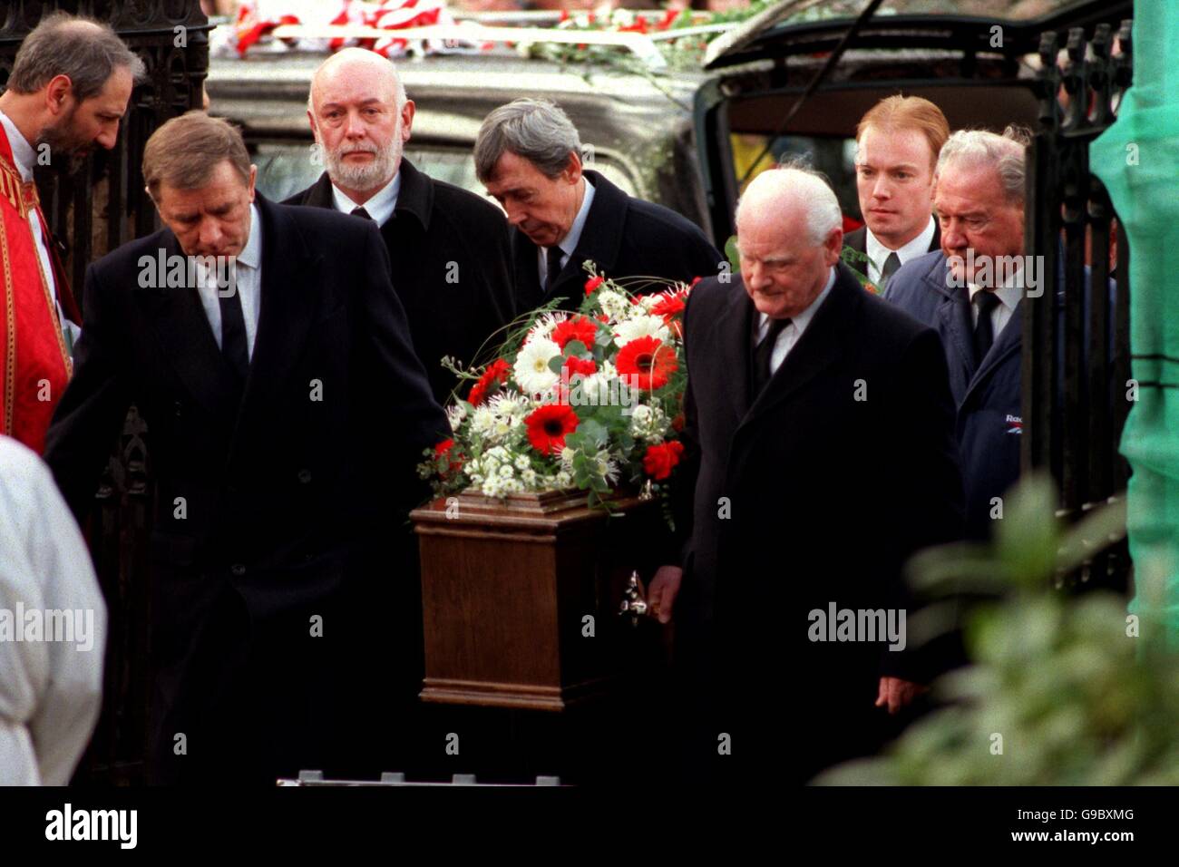 (anti clockwise from right) Sir Tom Finney, Nat Lofthouse, Gordon Banks ...