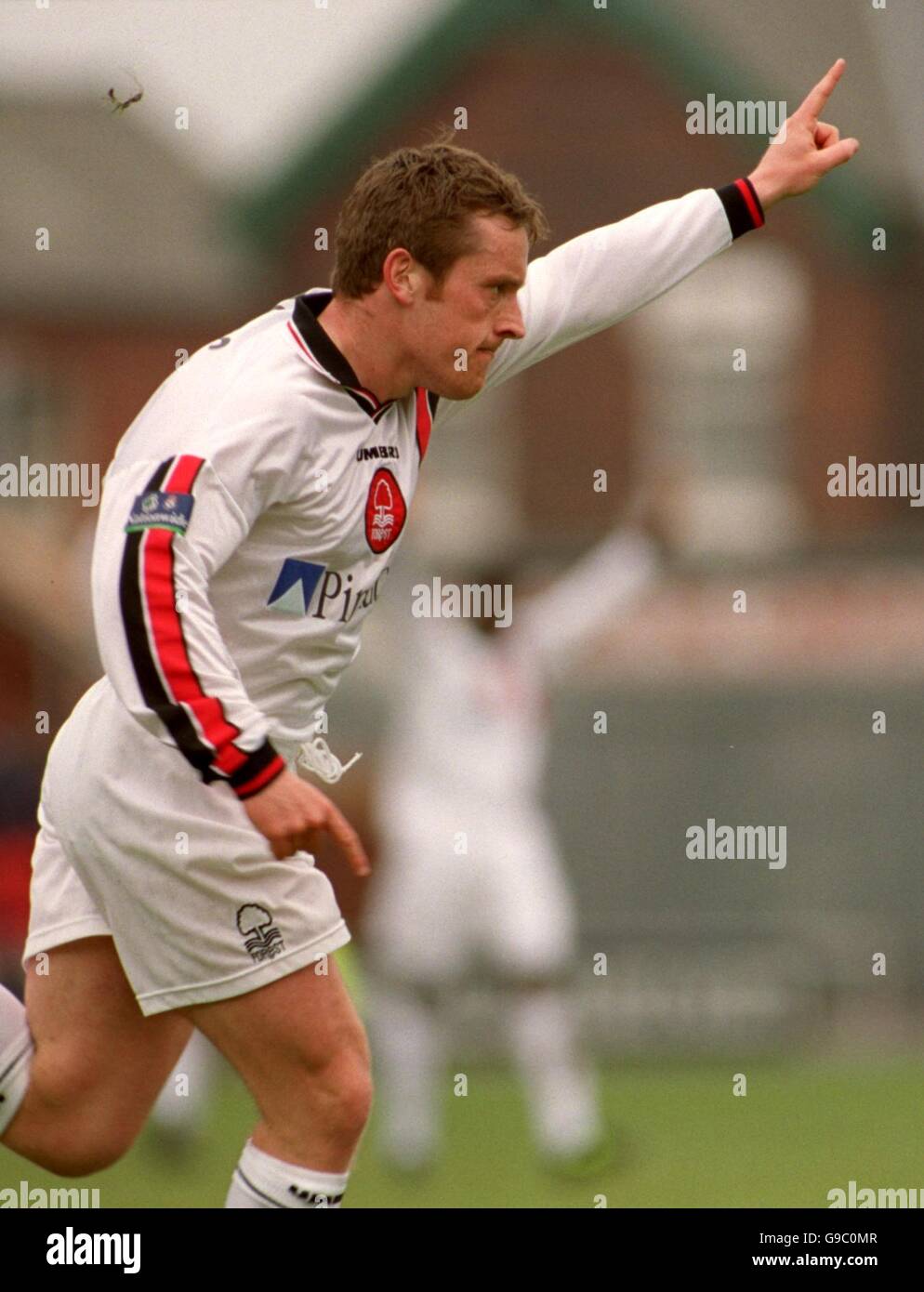 Nottingham forests alan rogers celebrates scoring hi-res stock ...