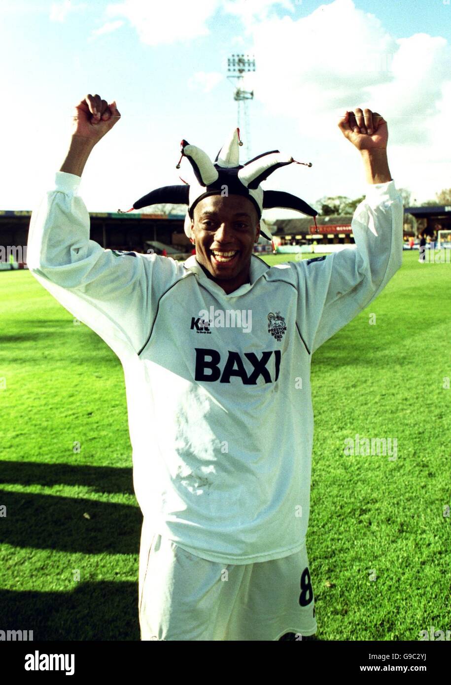 Preston North End's Mark Rankine celebrates gaining promotion Stock ...