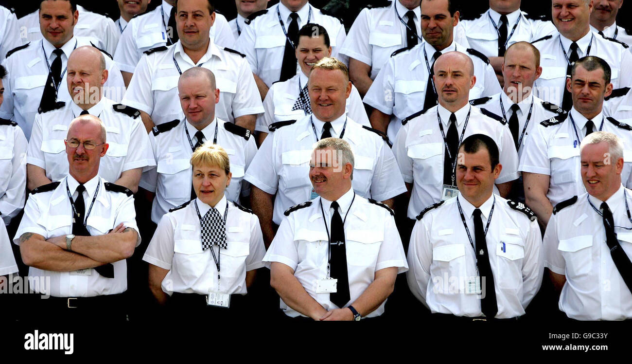 Members of the uniformed division of the UK World Cup police liaison ...