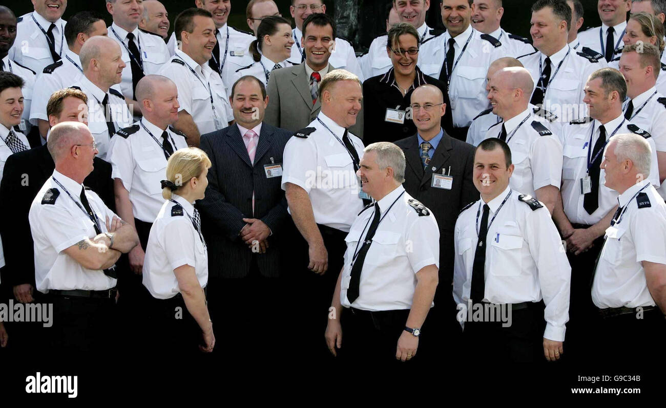 Members of the uniformed division of the UK World Cup police liaison ...