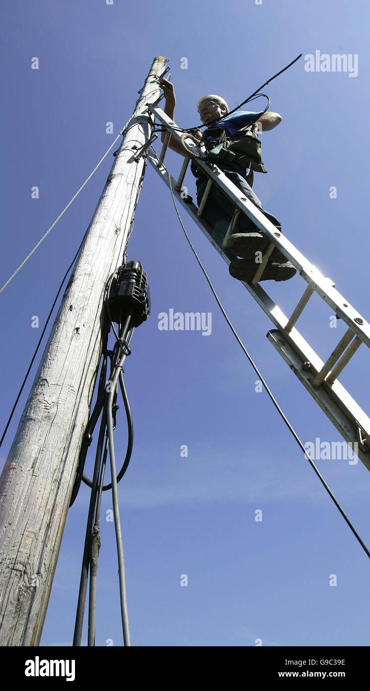 Generic stock picture of British Telecom - BT - engineers at work ...