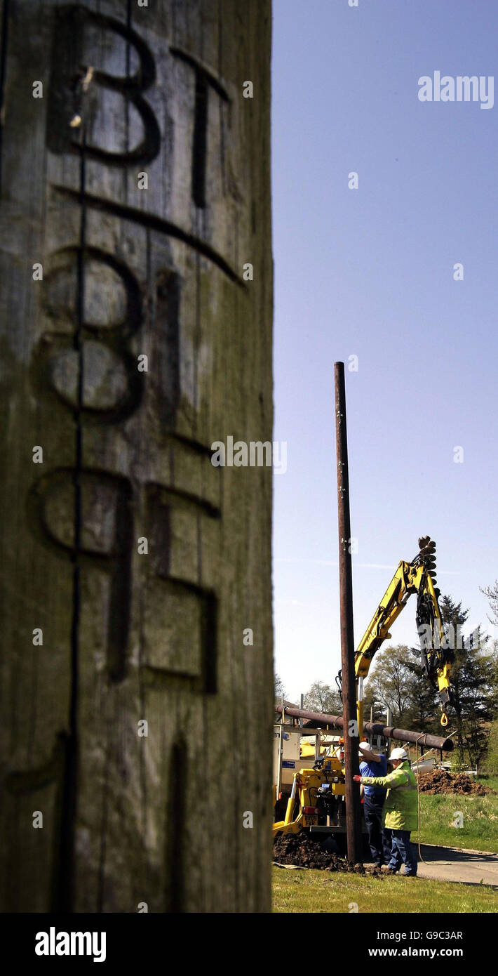 Generic stock picture of British Telecom - BT - engineers at work ...