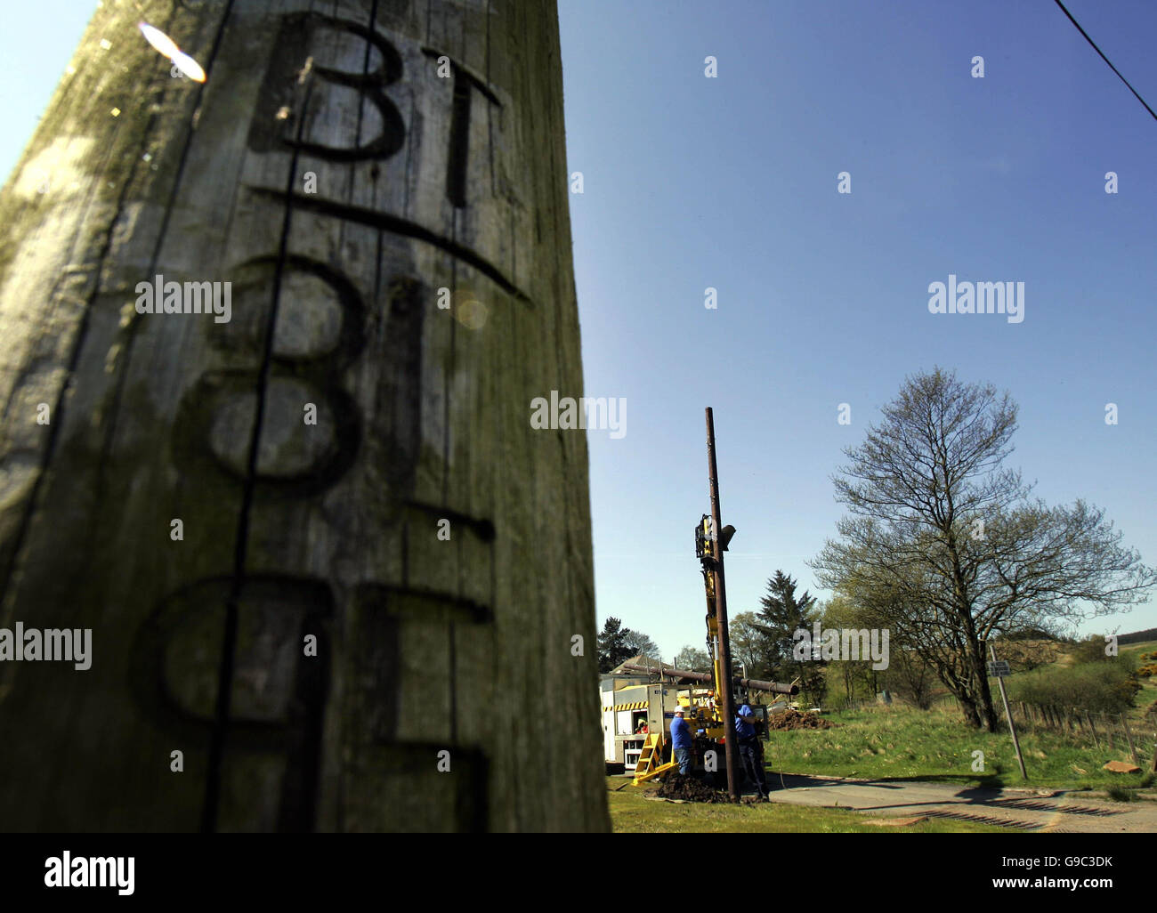 Generic stock picture of British Telecom - BT - engineers at work ...