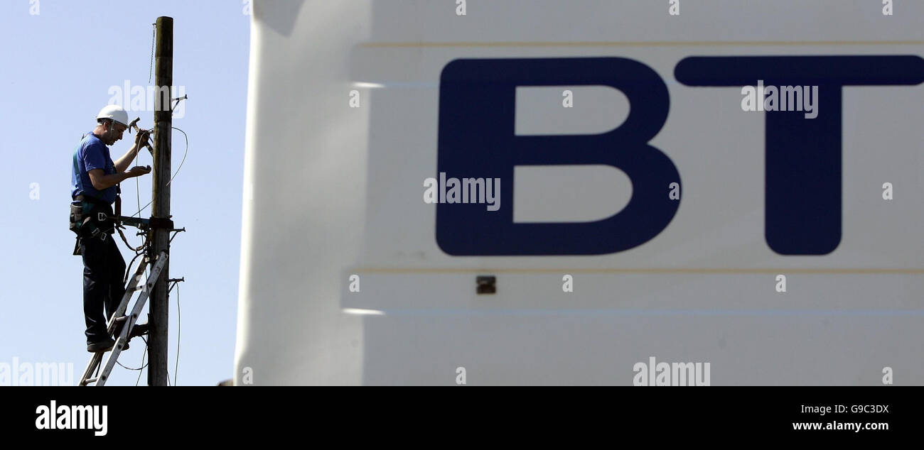 Generic stock picture of British Telecom - BT - engineers at work ...