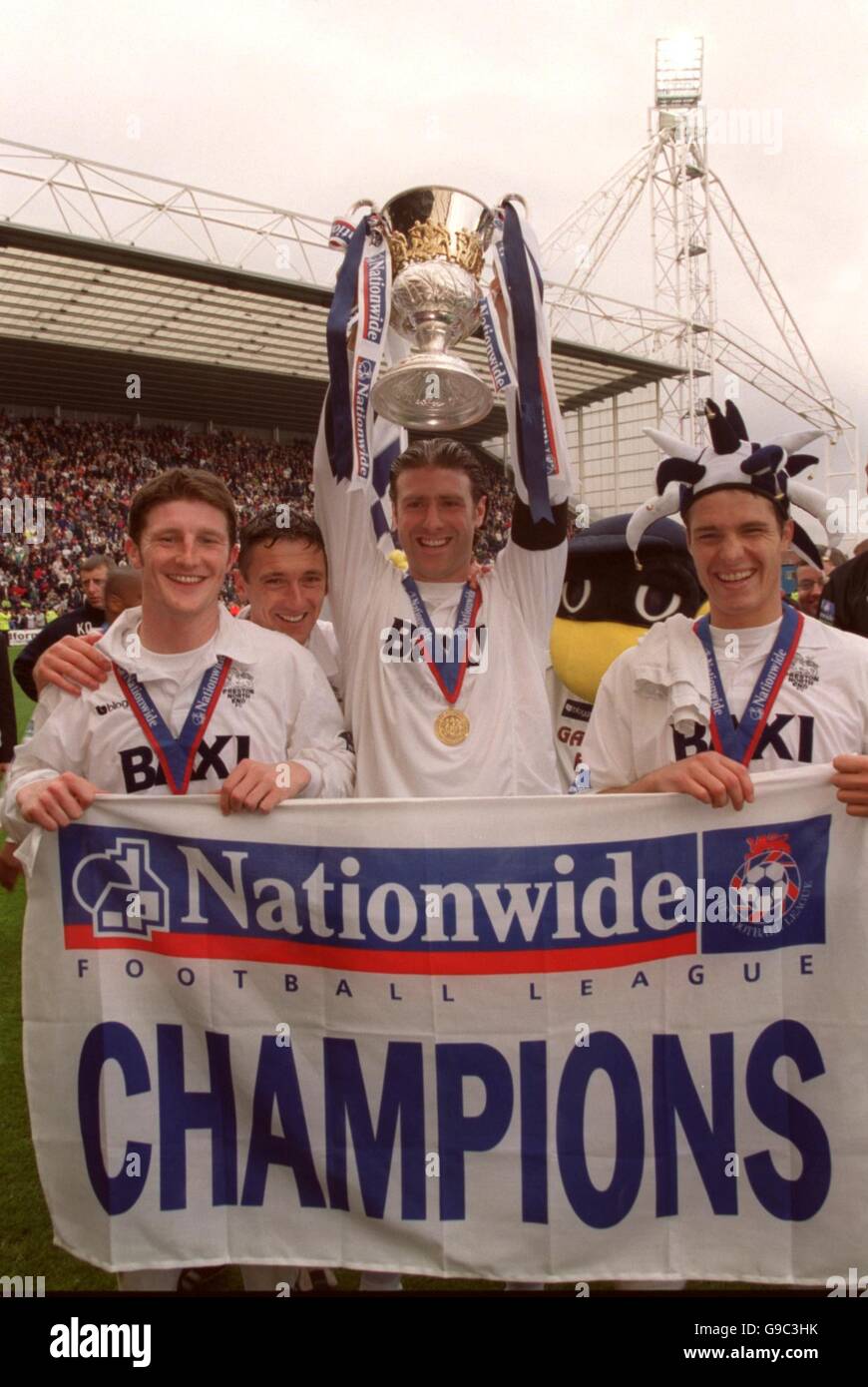 Preston north end celebrate promotion to the first division hi-res ...