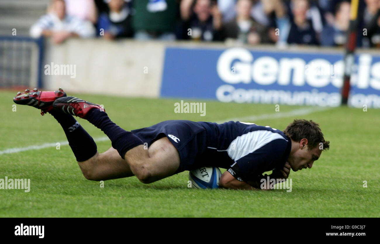 Scotalnds mike blair scores opening try against barbarians match ...