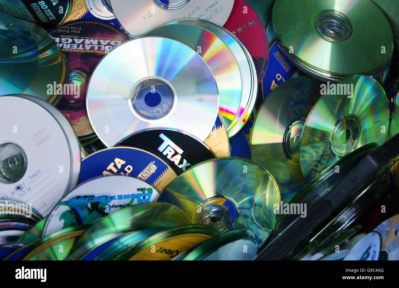 Pirate DVDs are taken to a mobile shredder in Edinburgh's Castle Street ...