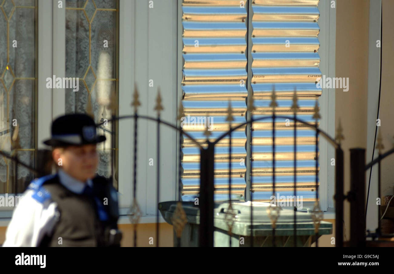 The scene in Lansdown Road in Forest Gate, east London, after police re ...