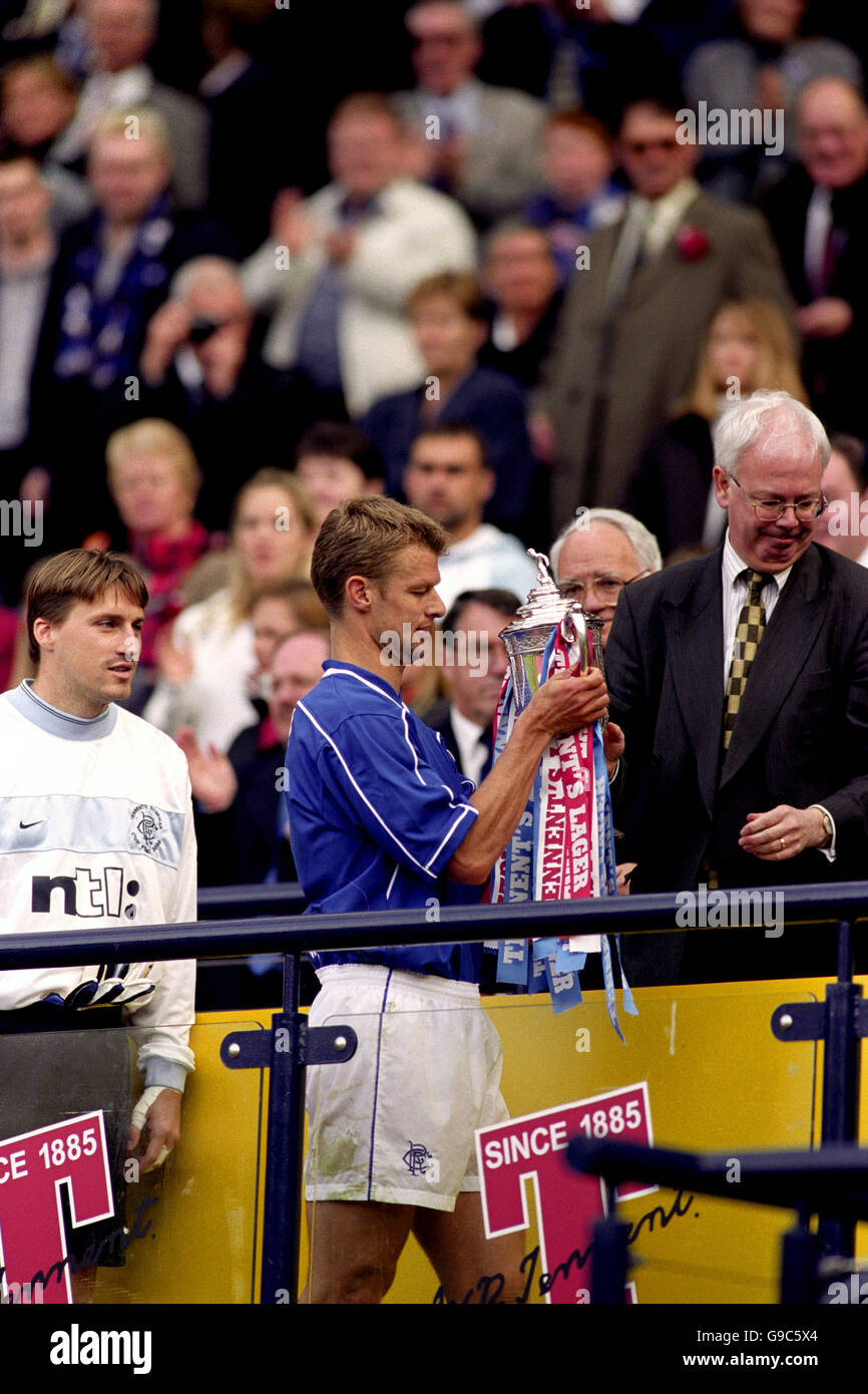 Rangers captain Arthur Numan gets his hands on the Scottish Cup Stock ...