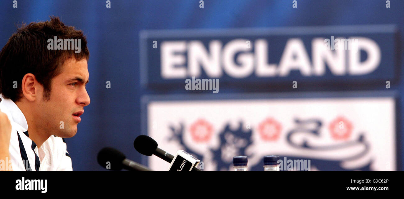England's Joe Cole during a press conference at Mittelbergstadion ...