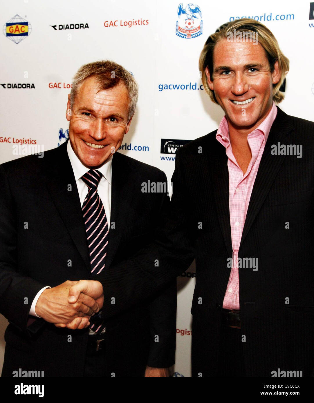 New Crystal Palace manager Peter Taylor (left) with chairman Simon ...