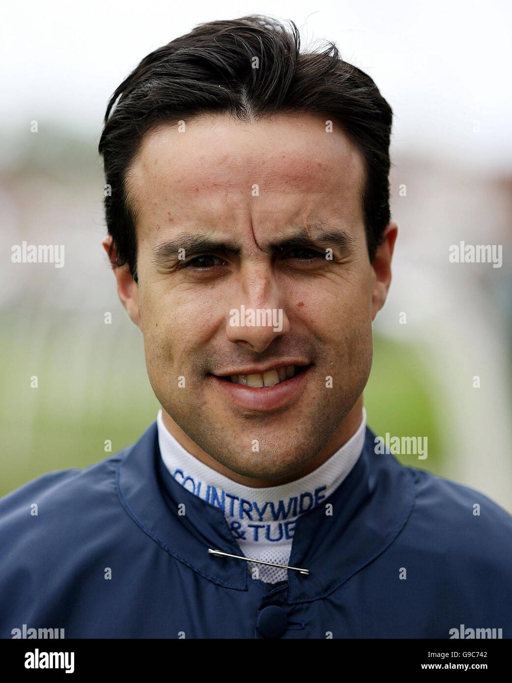 Jockey Darryll Holland at Redcar racecourse Stock Photo - Alamy