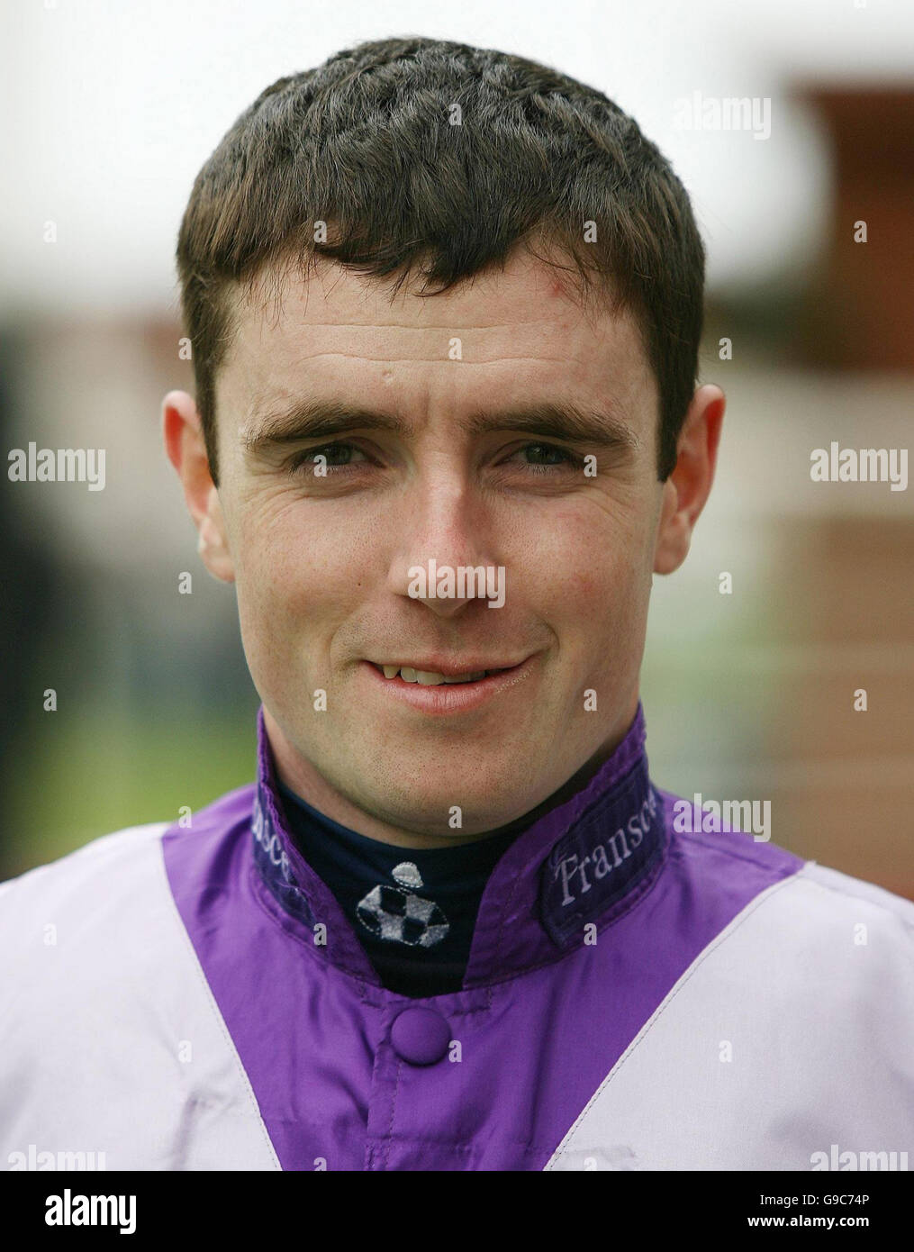 Jockey Tom Eaves at Redcar racecourse Stock Photo - Alamy