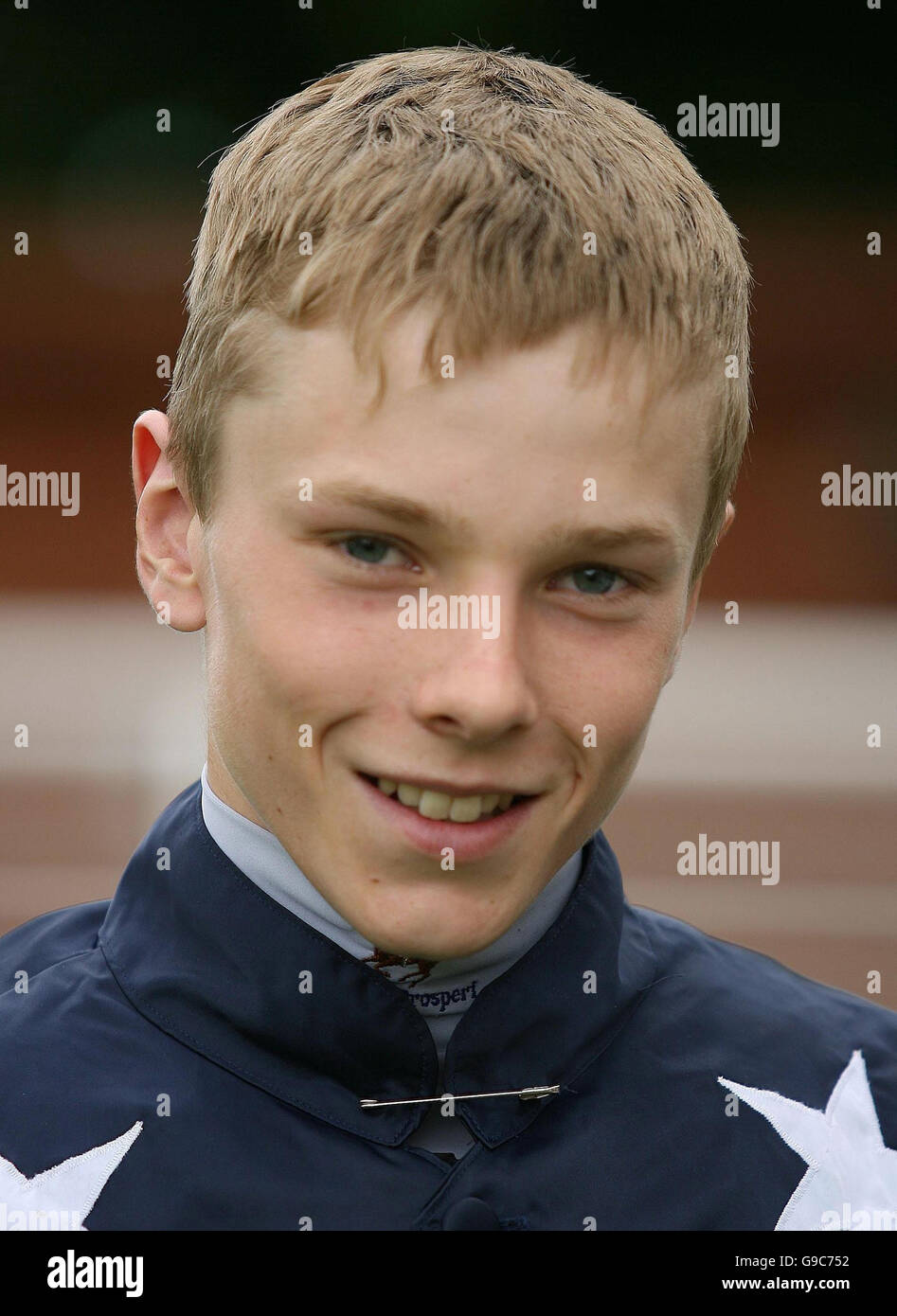 Jockey James Reveley at Redcar racecourse Stock Photo - Alamy