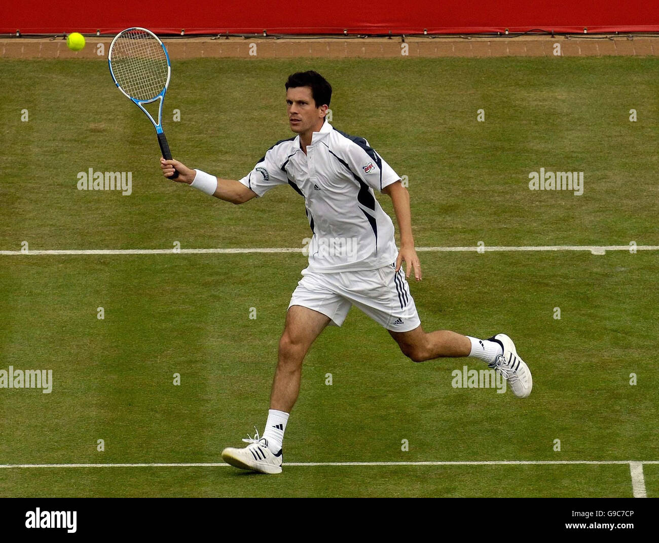 Tim Henman in action during The Stella Artois Championships at The ...