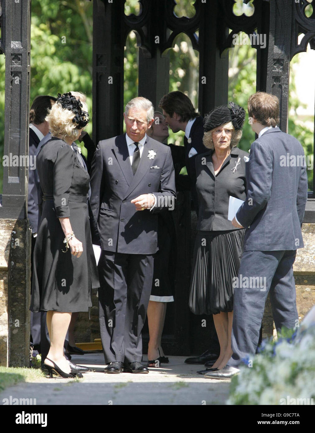 The Prince of Wales and the Duchess of Cornwall talk with Annabel ...