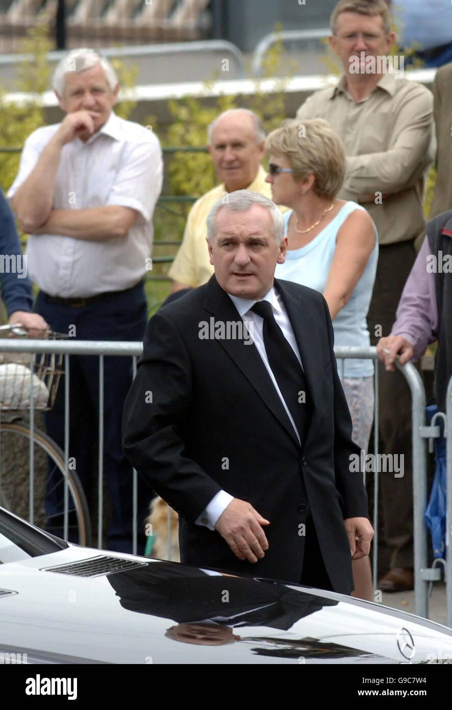 Irish Taoiseach Bertie Ahern arrives for the funeral of former Irish ...