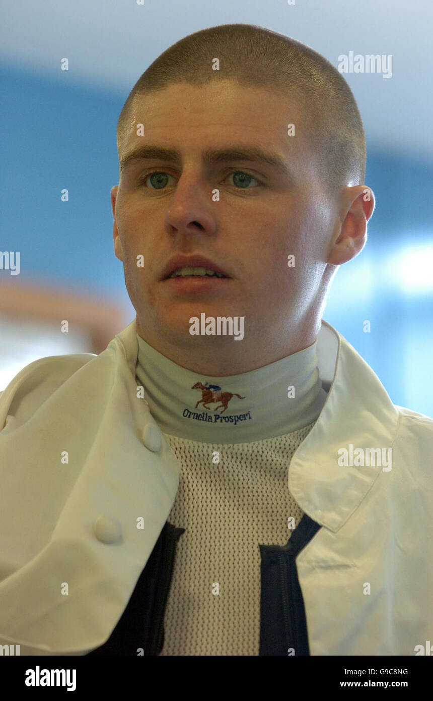 Jockey tony hamilton at beverley racecourse hi-res stock photography ...