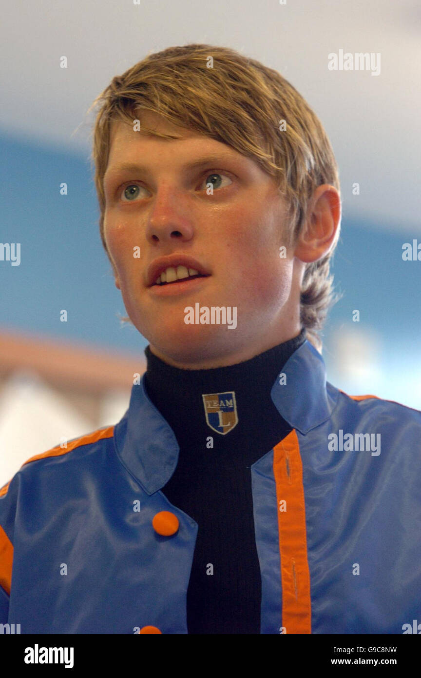 Jockey phillip makin at beverley racecourse hi-res stock photography ...