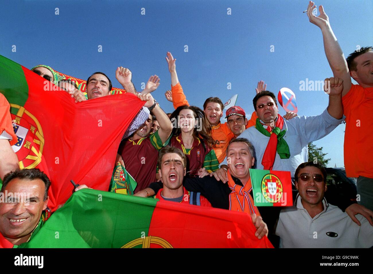 Soccer euro 2000 semi final france v portugal hi-res stock photography ...