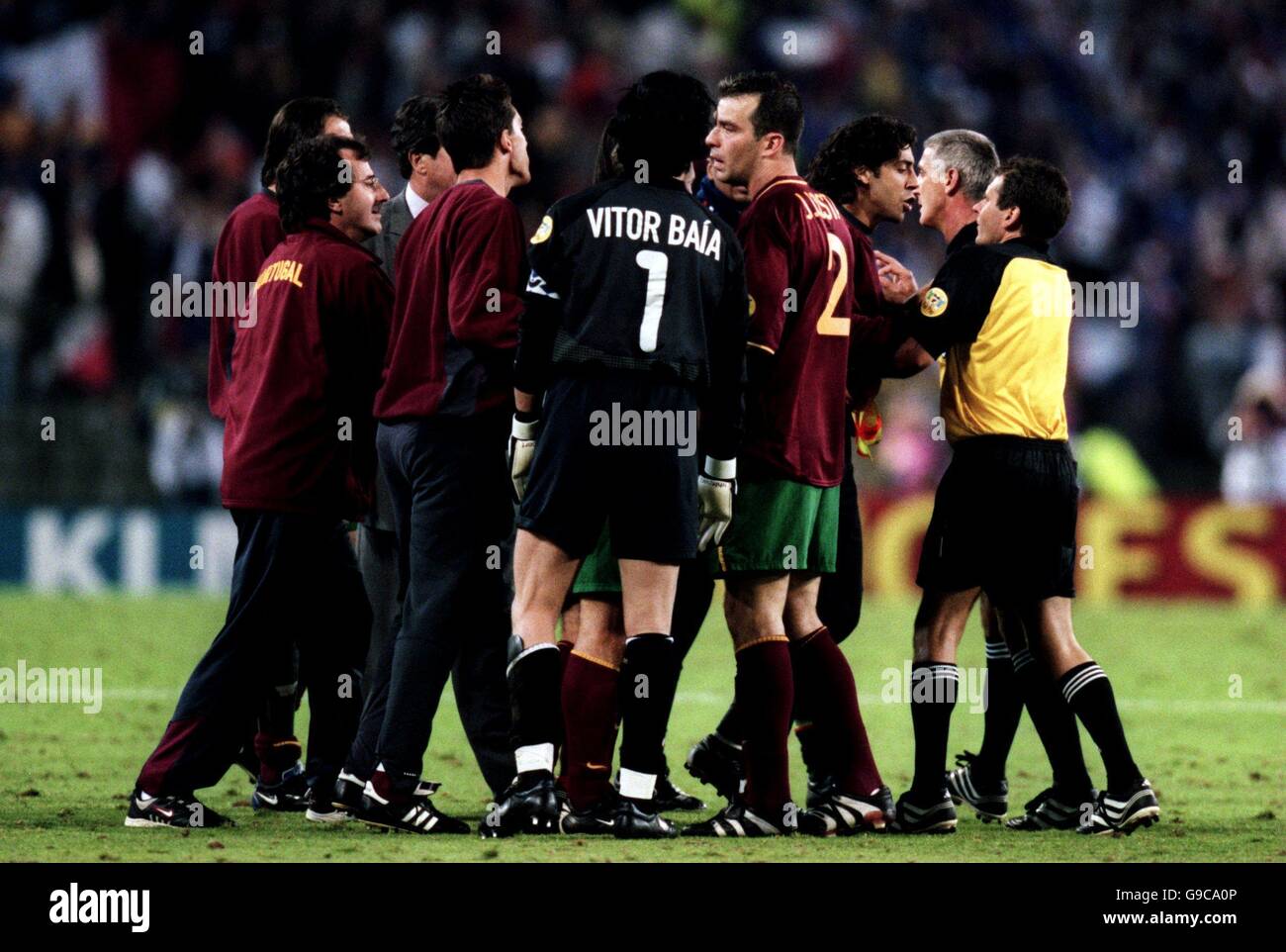 Soccer euro 2000 semi final france v portugal hi-res stock photography ...